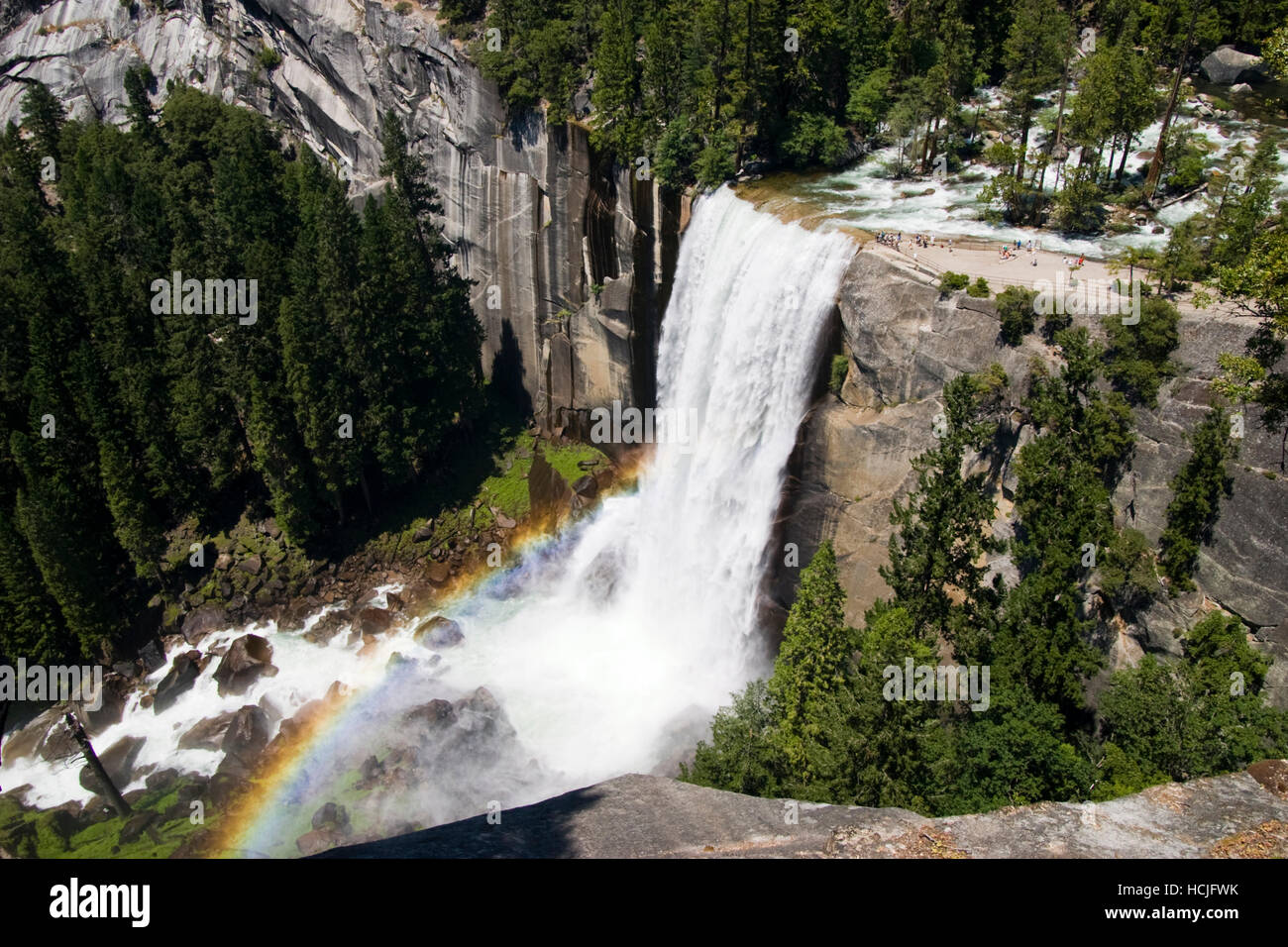 Vernal Falls seen from above along the John Muir Trail, Yosemite ...