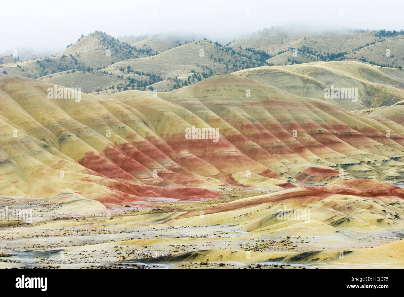 The colorful hills of the John Day Fossil Beds National Monument ...