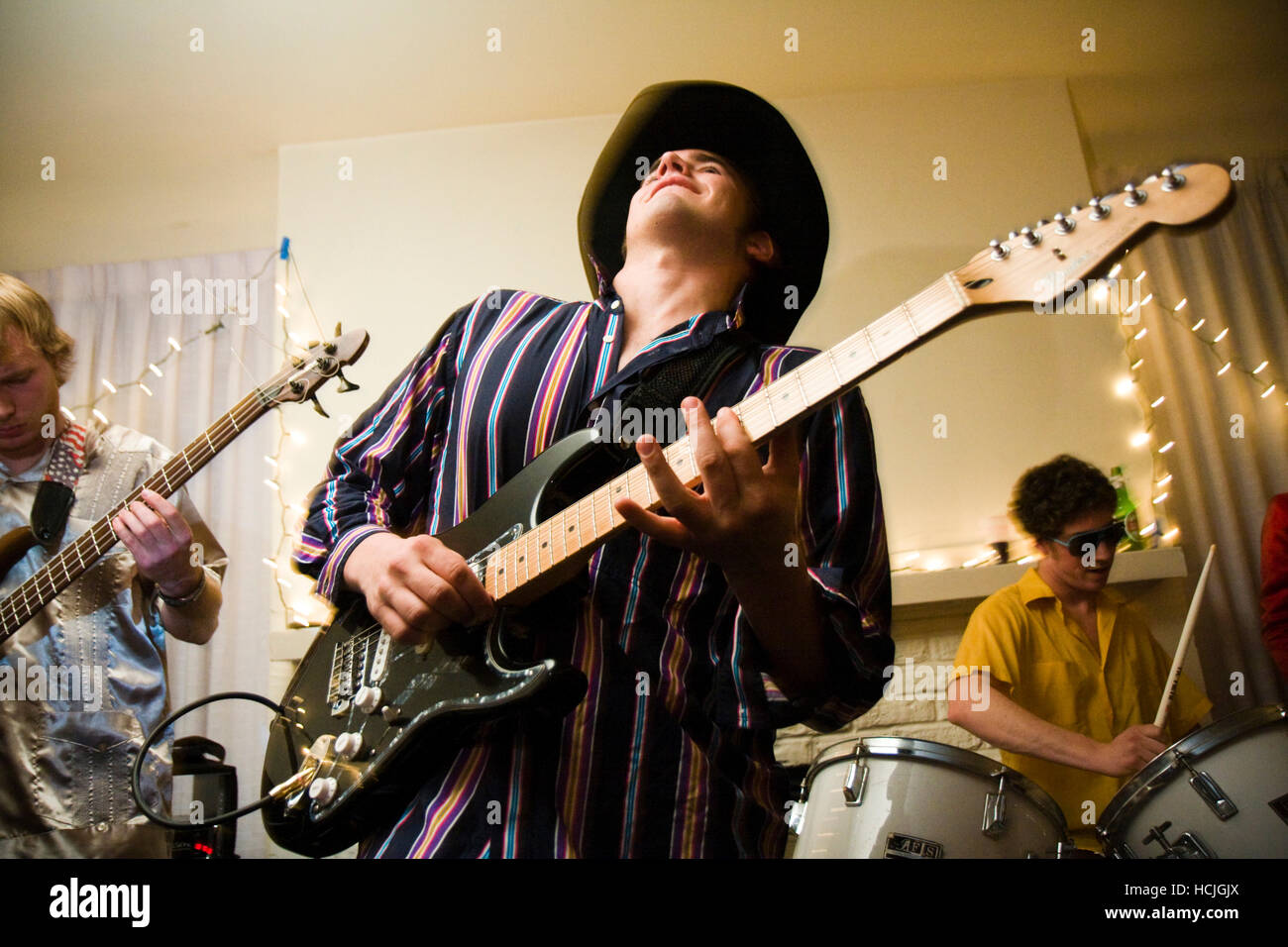 Guitarist Matt Spitz and the rest of the 12-piece Stanford student band ...