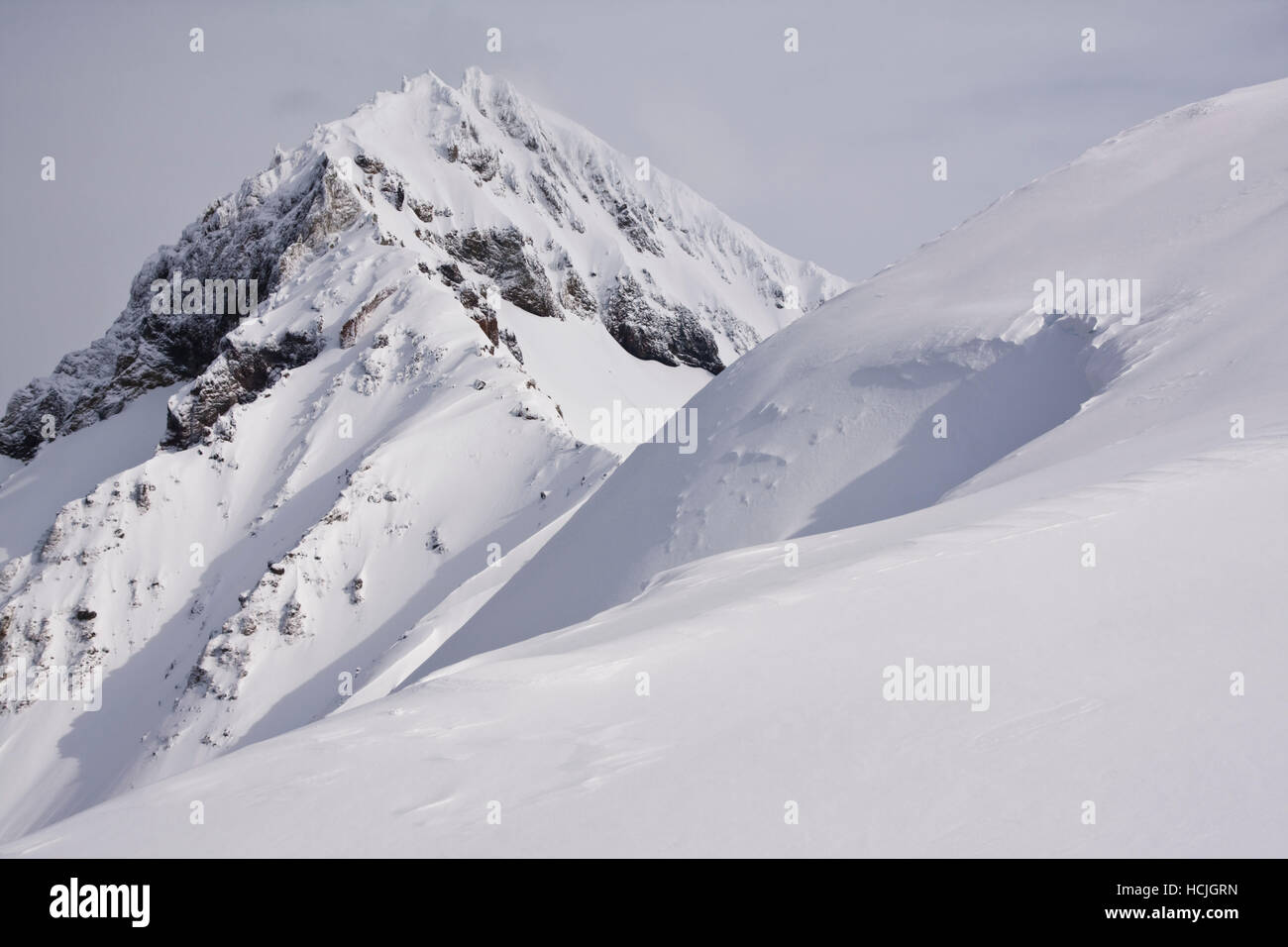 The view of dramatic Atwell Peak, part of the Mount Garibaldi Massif ...