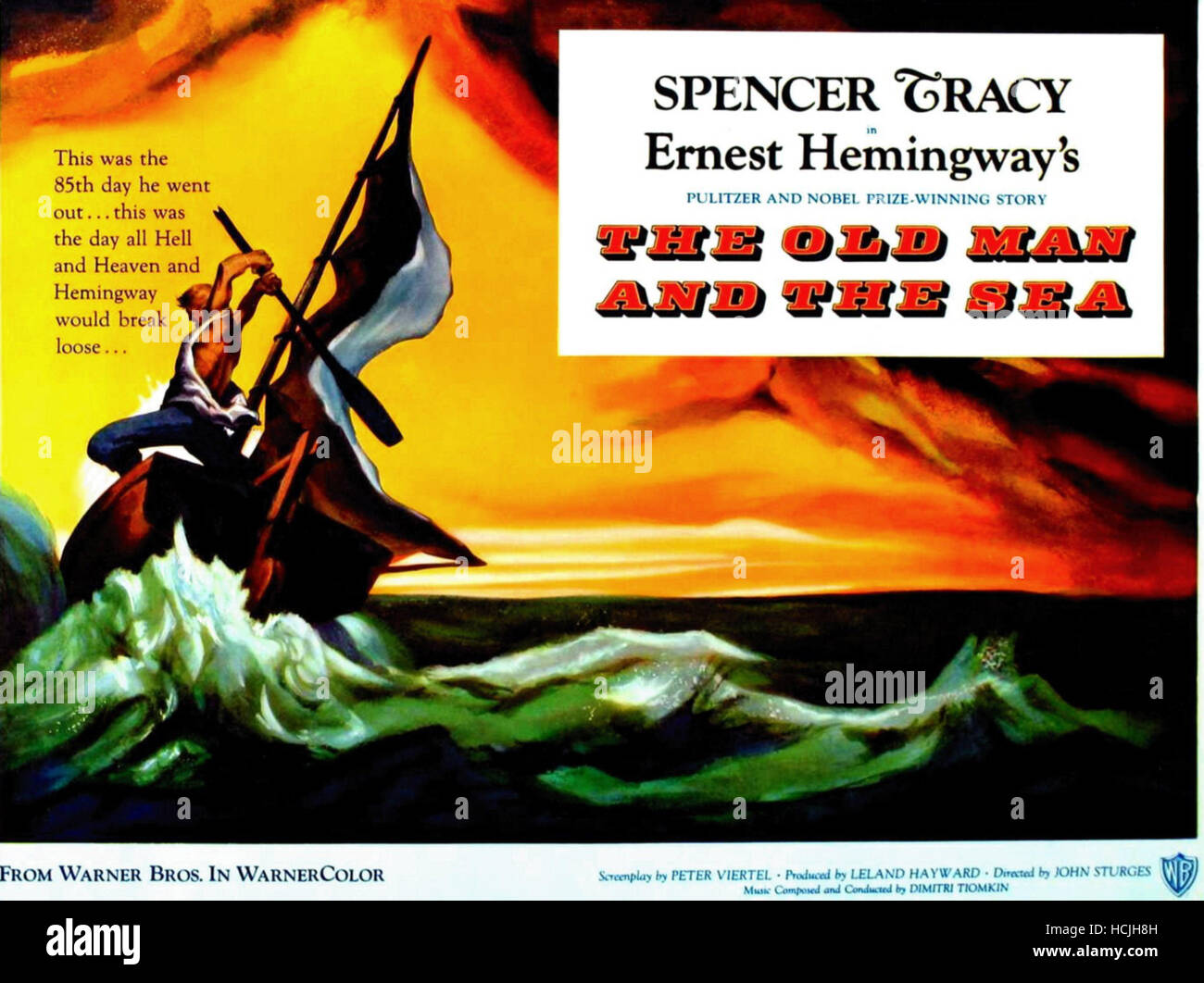 THE OLD MAN AND THE SEA, poster art, 1958 Stock Photo - Alamy