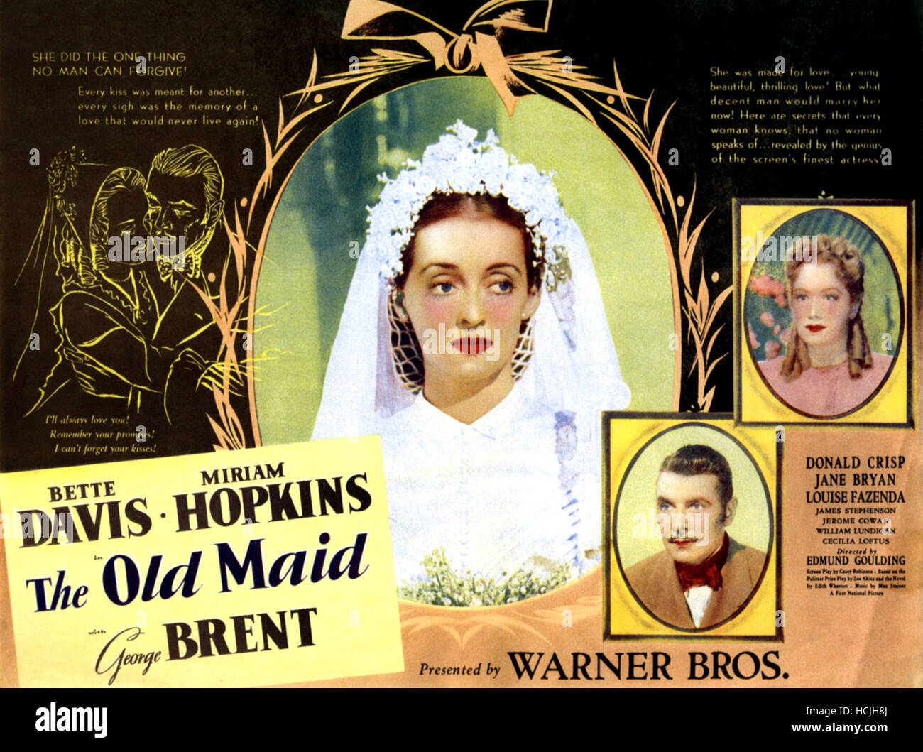 THE OLD MAID, Bette Davis, George Brent, Miriam Hopkins, 1939 Stock ...