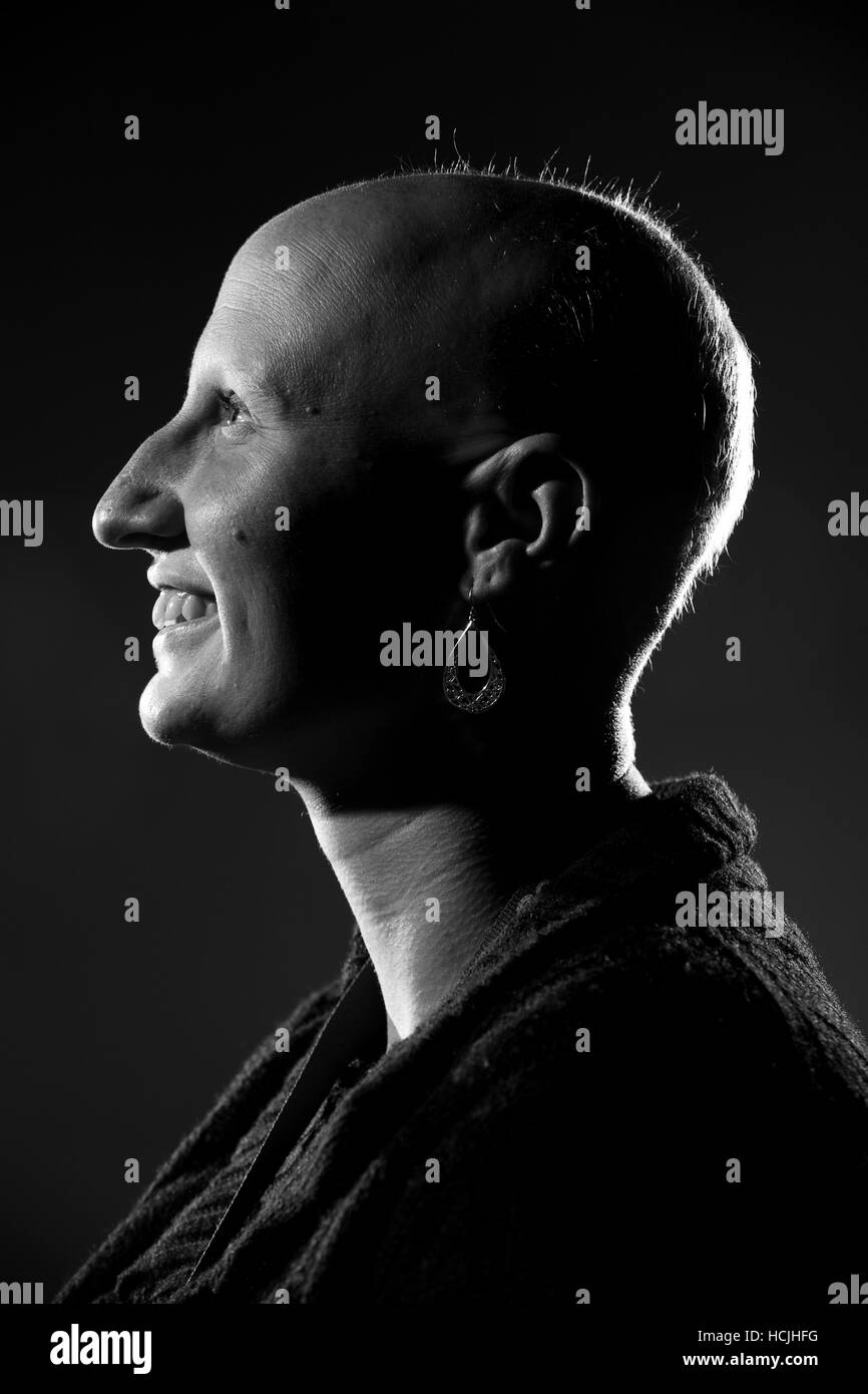 Side profile portrait female Black and White Stock Photos & Images - Alamy