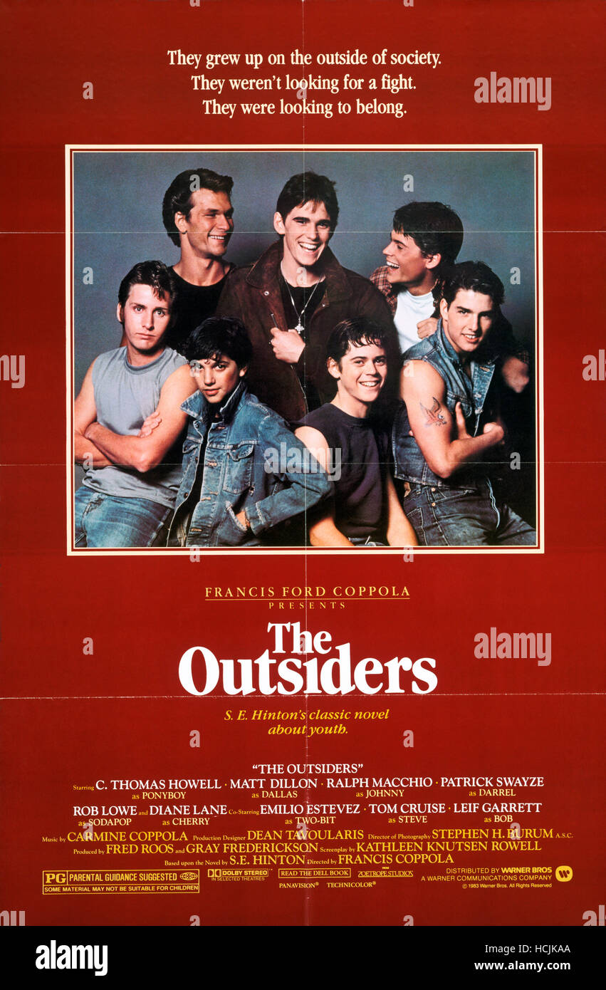 THE OUTSIDERS, clockwise: Ralph Macchio (denim Jacket), Emilio Estevez ...
