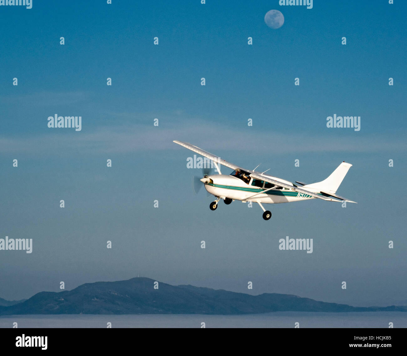 Lighthawk's Cessna 207 aircraft flies over Santa Barbara with the full ...