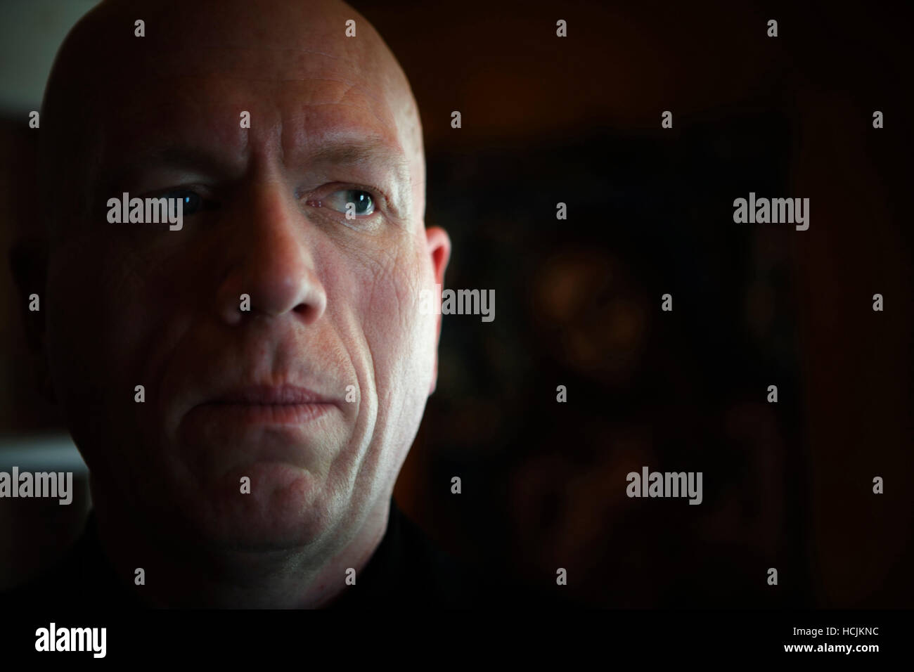 Portrait of a bald man Stock Photo - Alamy