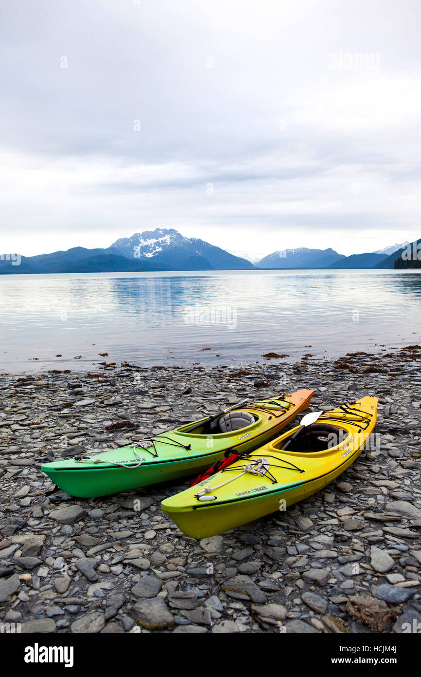 Kayaking in Berners Bay, Alaska Stock Photo - Alamy