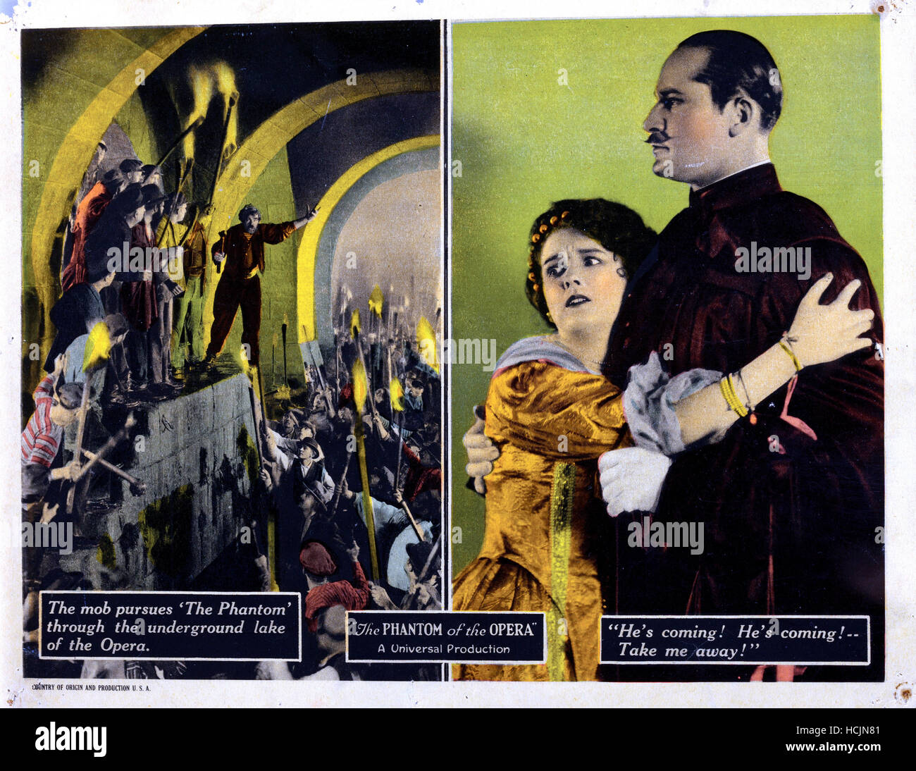 THE PHANTOM OF THE OPERA, Mary Philbin, Norman Kerry, 1925 Stock Photo ...