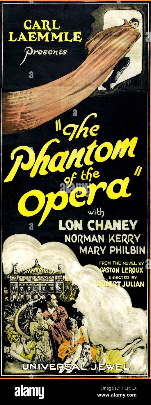 THE PHANTOM OF THE OPERA, top: Lon Chaney; standing, from left, bottom ...