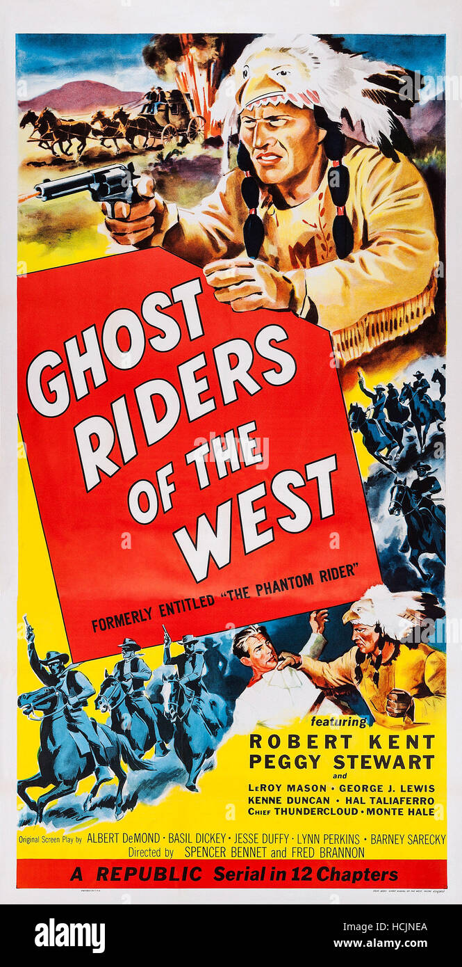 THE PHANTOM RIDER, (aka GHOST RIDERS OF THE WEST, reissue title), US ...