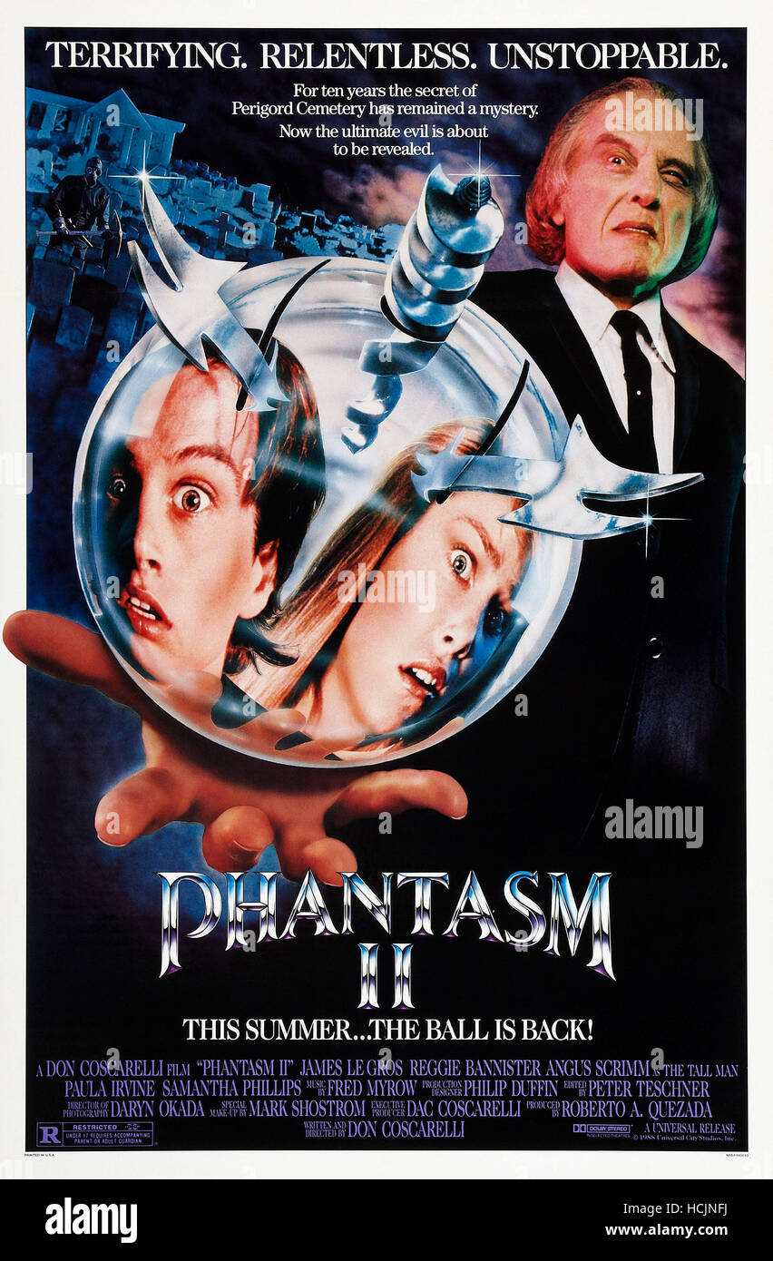 PHANTASM II, US advance poster art, from left: James Le Gros, Paula ...