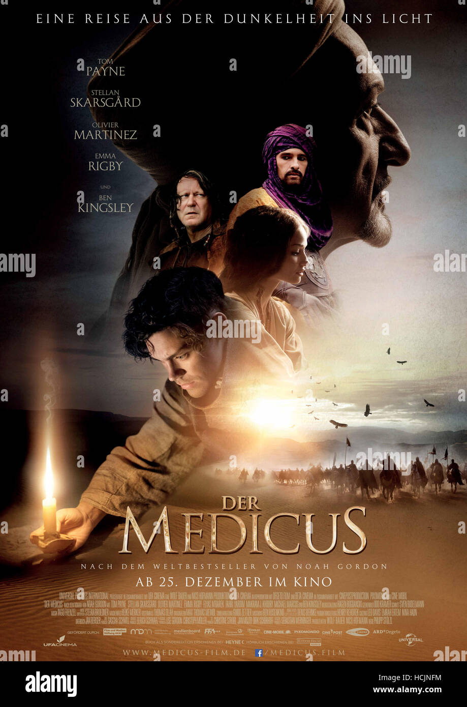 THE PHYSICIAN, (aka DER MEDICUS), German poster art, from top: Ben ...