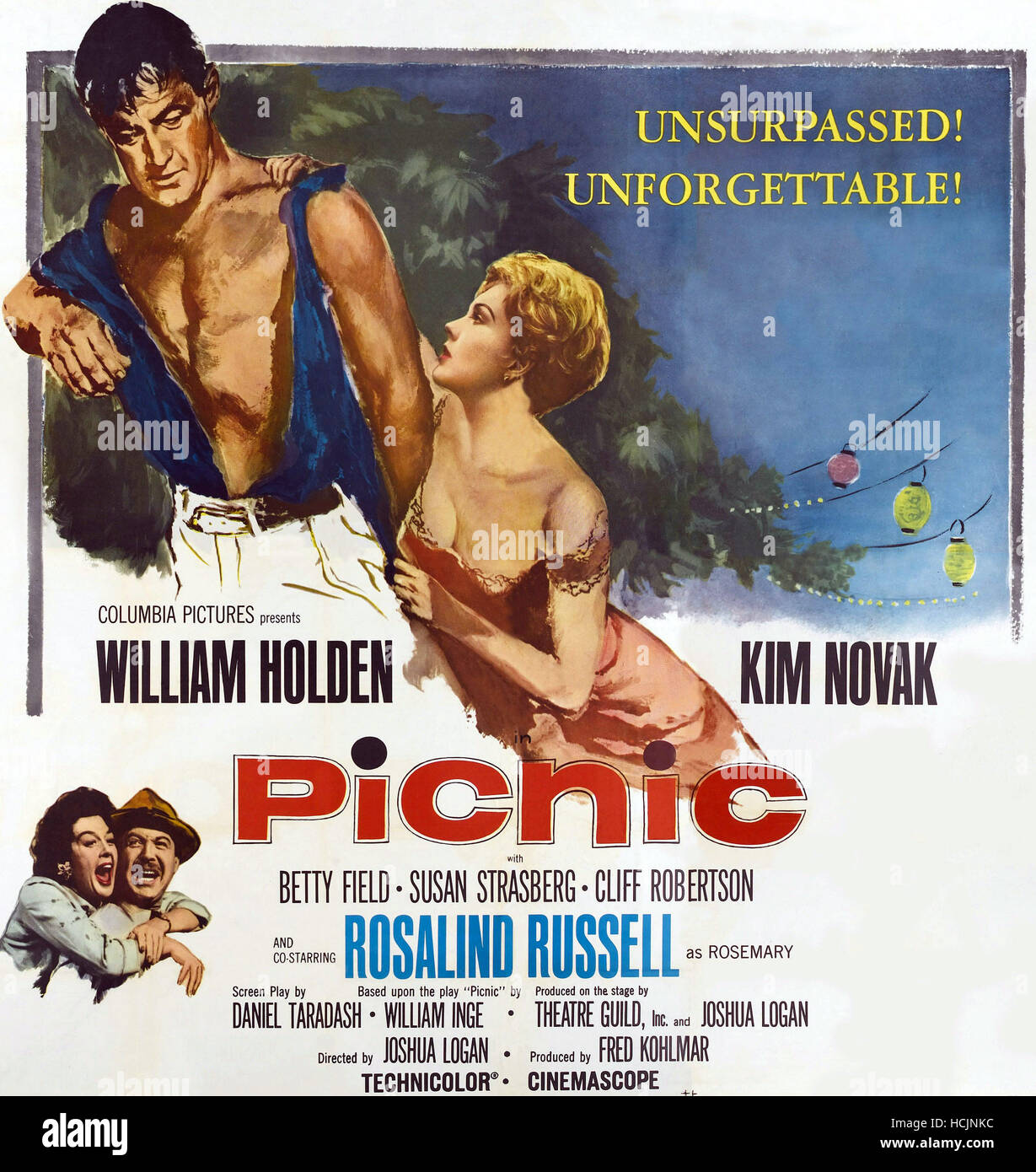PICNIC, top l-r: William Holden, Kim Novak, bottom l-r: Rosalind ...