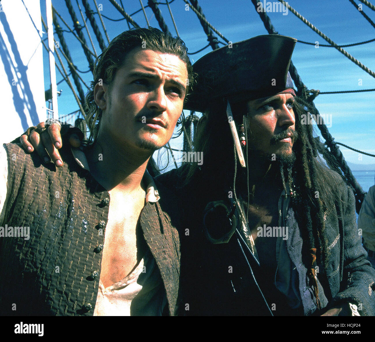 THE PIRATES OF THE CARIBBEAN, Orlando Bloom, Johnny Depp, 2003, (c ...