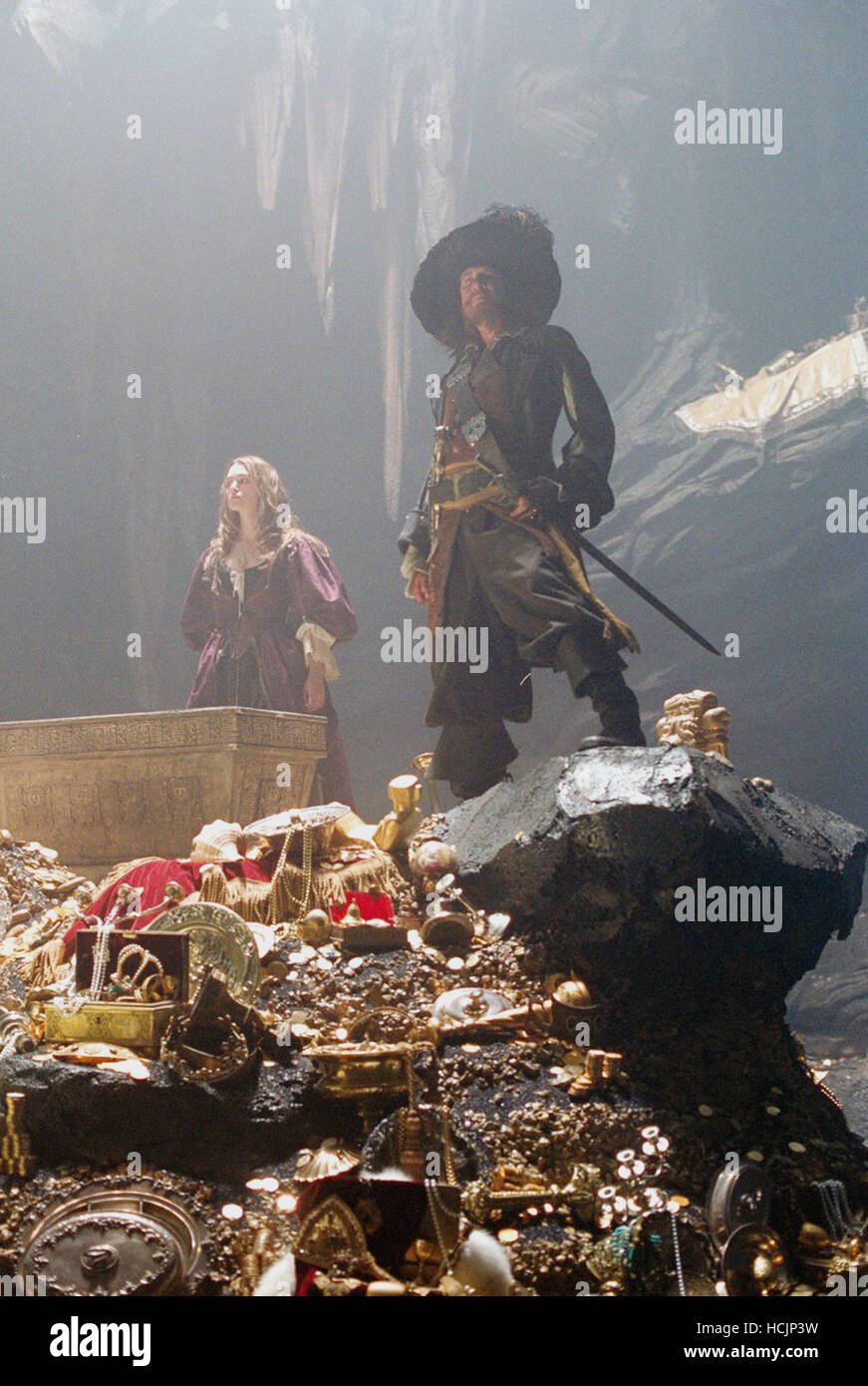 PIRATES OF THE CARIBBEAN, Keira Knightley, Geoffrey Rush, 2003, (c ...