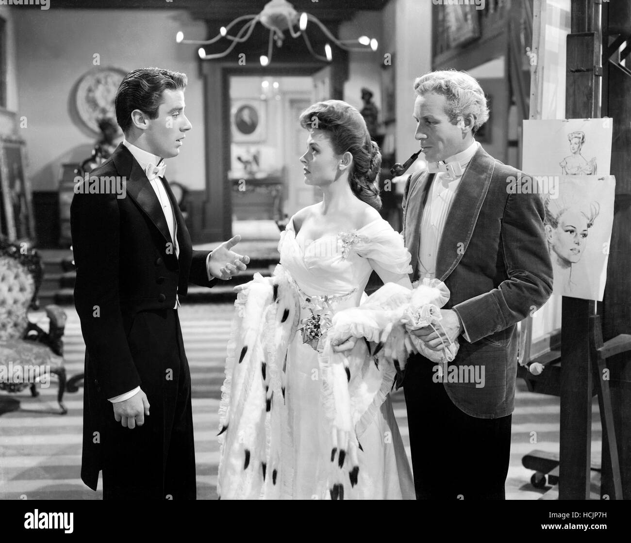 THE PICTURE OF DORIAN GRAY, Peter Lawford, Donna Reed, Lowell Gilmore ...