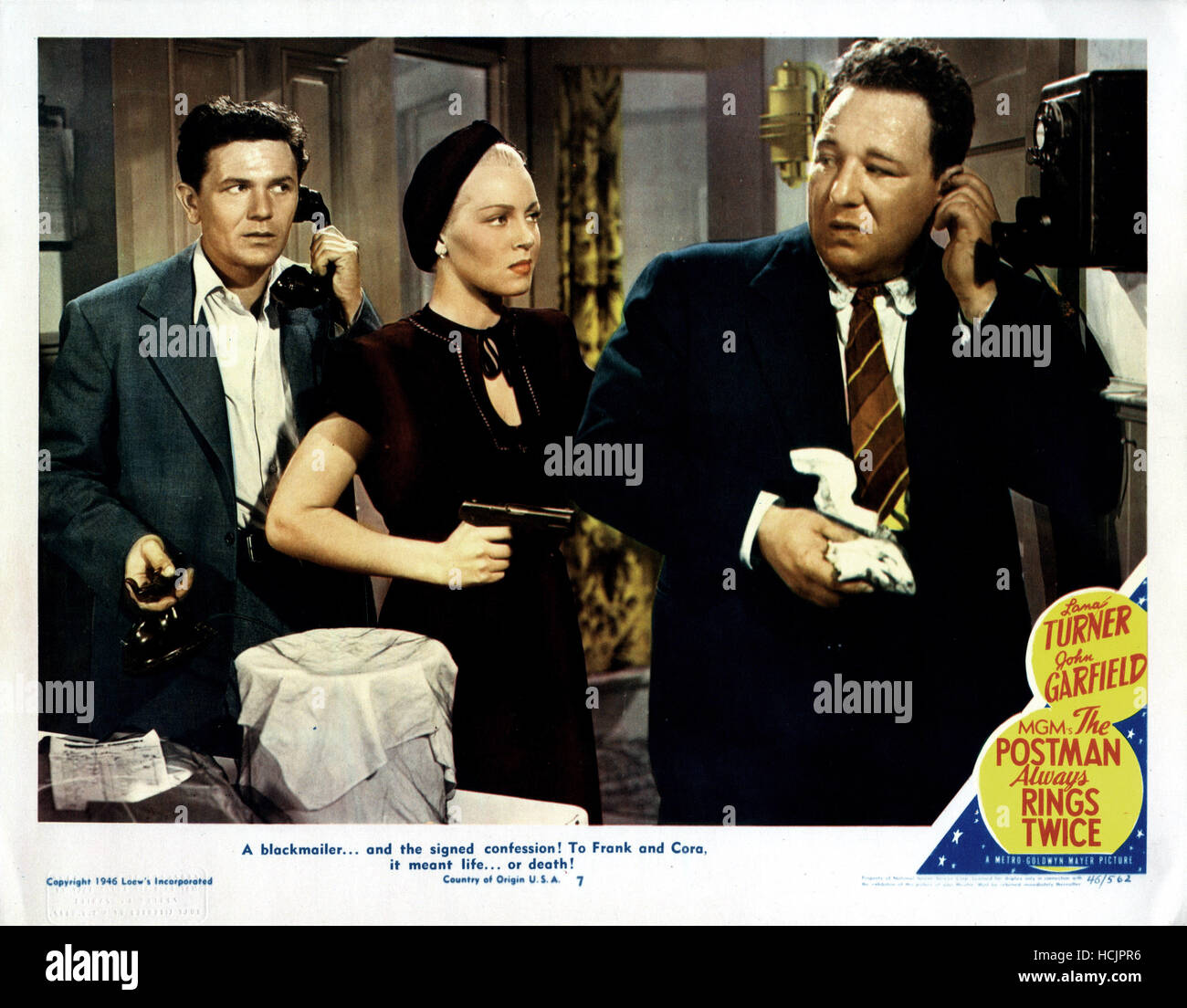 THE POSTMAN ALWAYS RINGS TWICE, John Garfield, Lana Turner, 1946 Stock ...