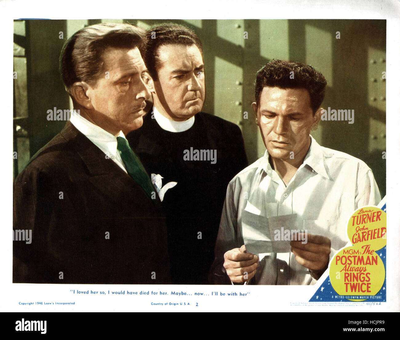 THE POSTMAN ALWAYS RINGS TWICE, John Garfield, 1946 Stock Photo - Alamy
