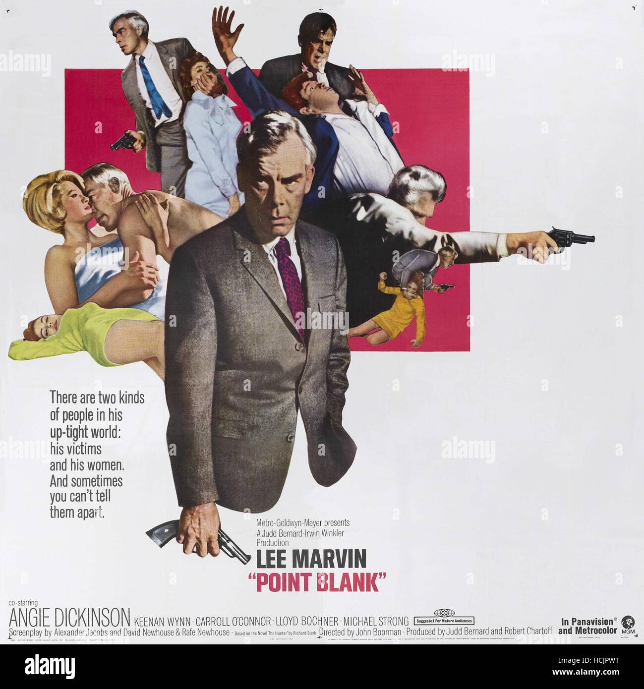 POINT BLANK, center: Lee Marvin on poster art, 1967 Stock Photo - Alamy
