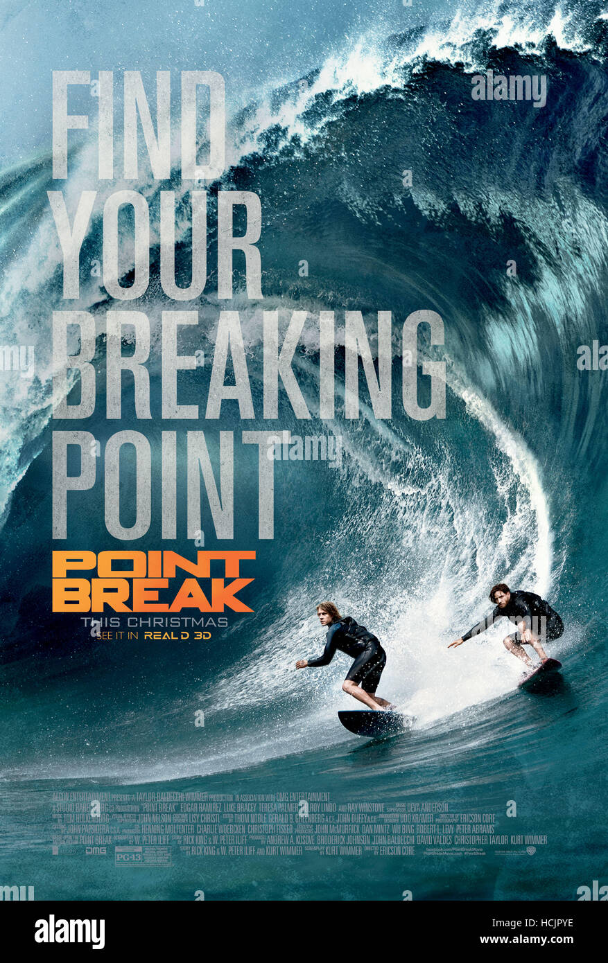 POINT BREAK, US poster, from left: Luke Bracey, Edgar Ramirez, 2015 ...