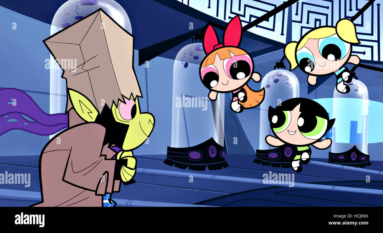 POWERPUFF GIRLS, THE, Mojo Jojo, Blossom, Buttercup, Bubbles, 2002 (c ...