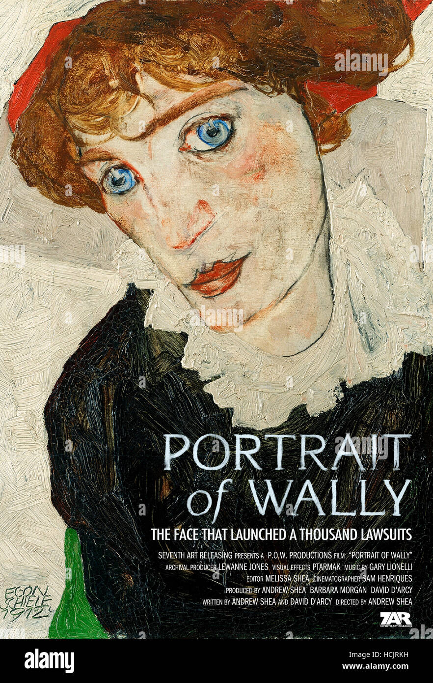 PORTRAIT OF WALLY, US poster art showing large detail of Egon Schiele's ...