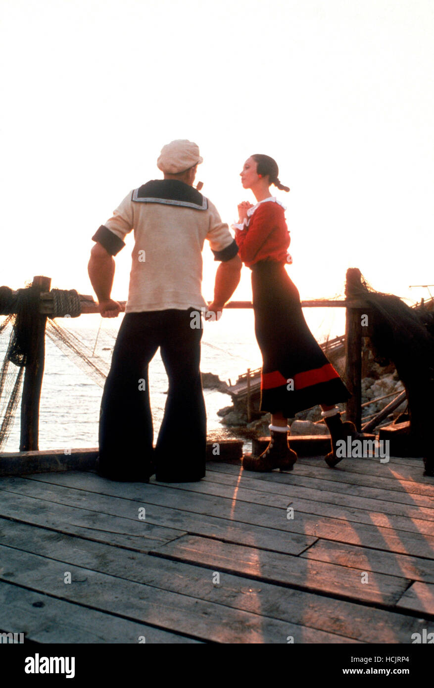 POPEYE, from left: Robin Williams as Popeye, Shelley Duvall as Olive ...