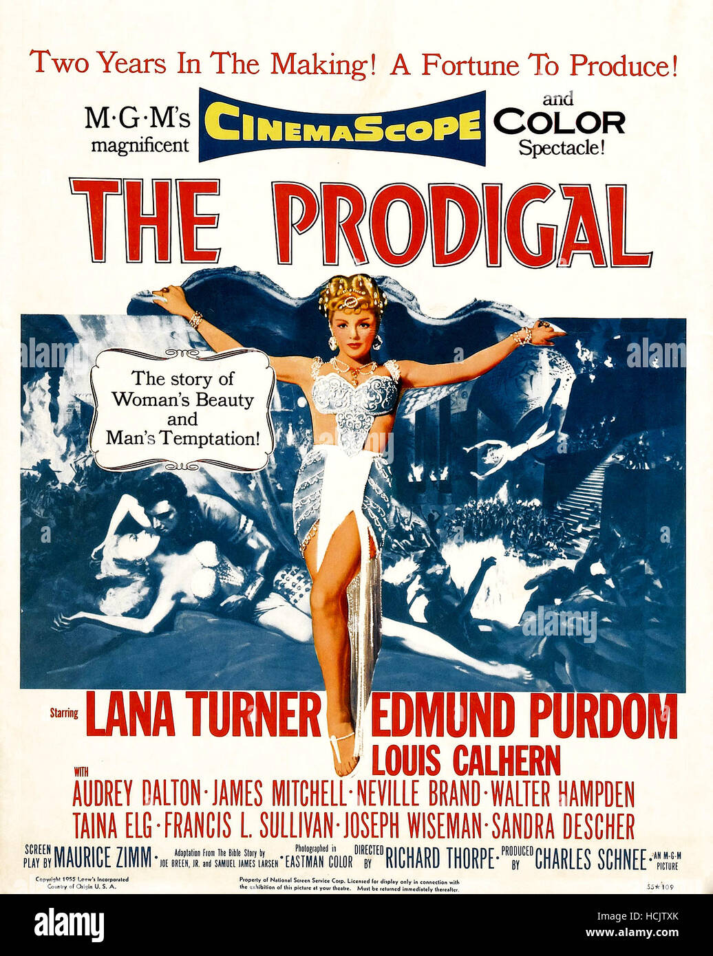 THE PRODIGAL, U.S. poster, Lana Turner, 1955 Stock Photo - Alamy
