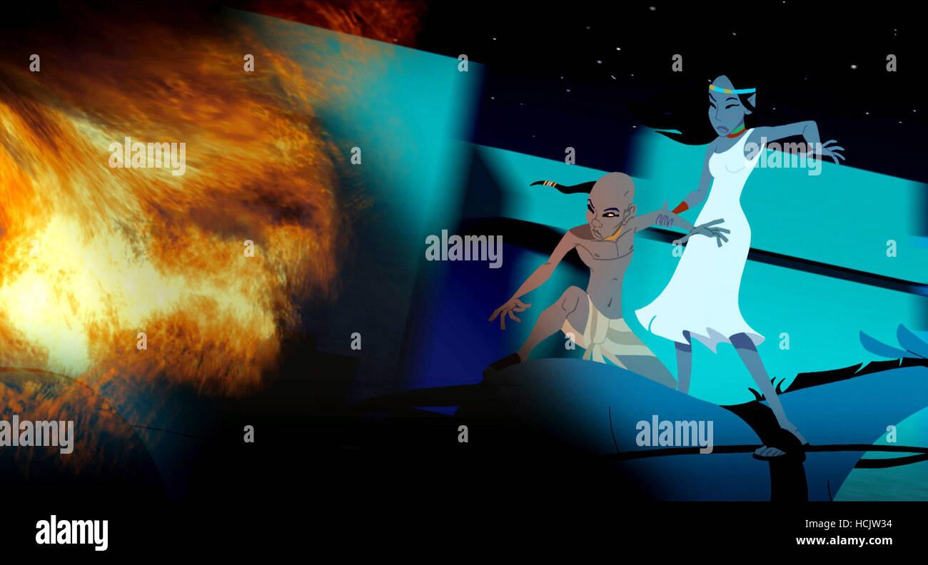 PRINCESS OF THE SUN, (aka LA REINE SOLEIL), from left: Thout, Akhesa ...