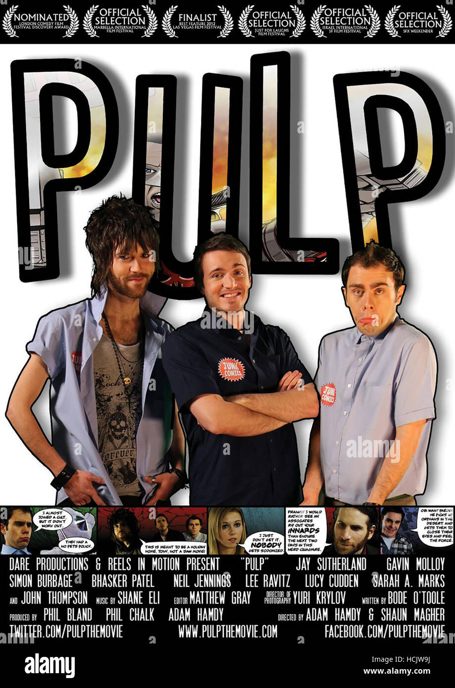PULP, poster art, from left: Gavin Molloy, Jay Sutherland, Simon ...