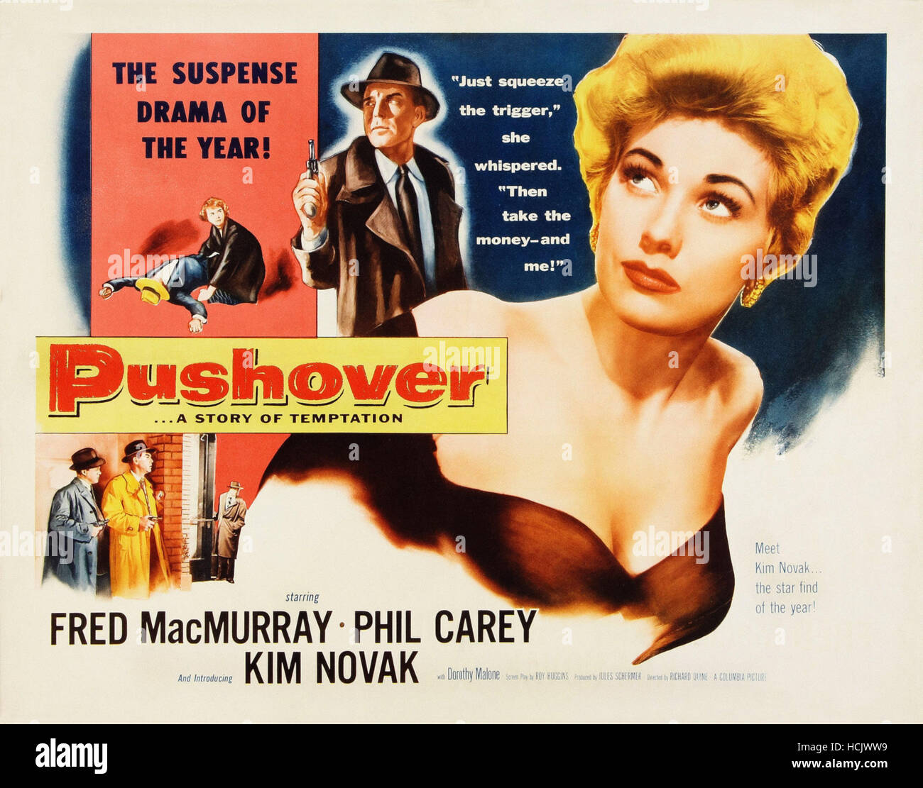 PUSHOVER, Kim Novak (right), 1954 Stock Photo - Alamy