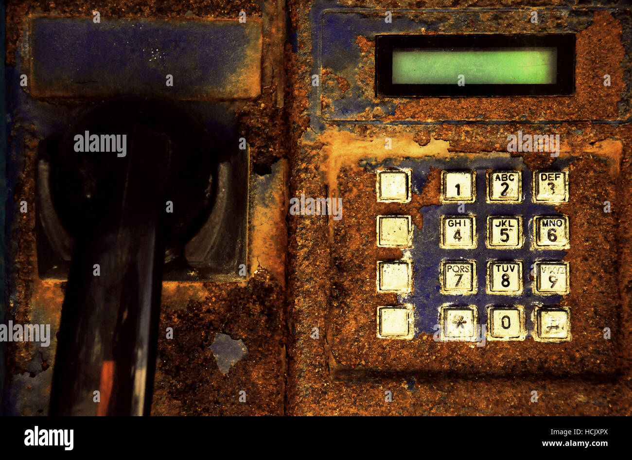 Rusty public phone Stock Photo - Alamy