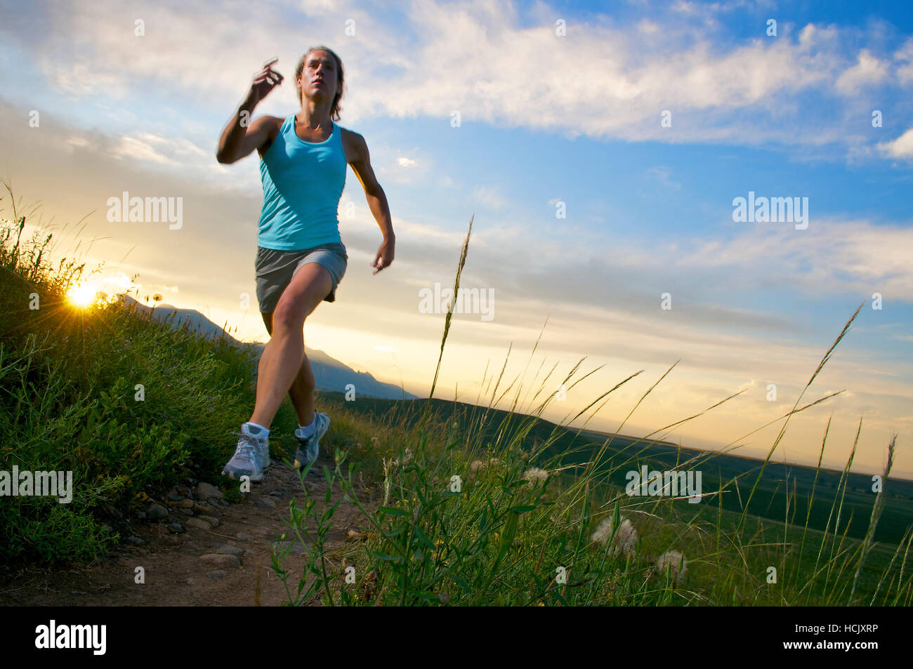 Laura Shultz enjoying a summer evening on the High Plains Trail near ...