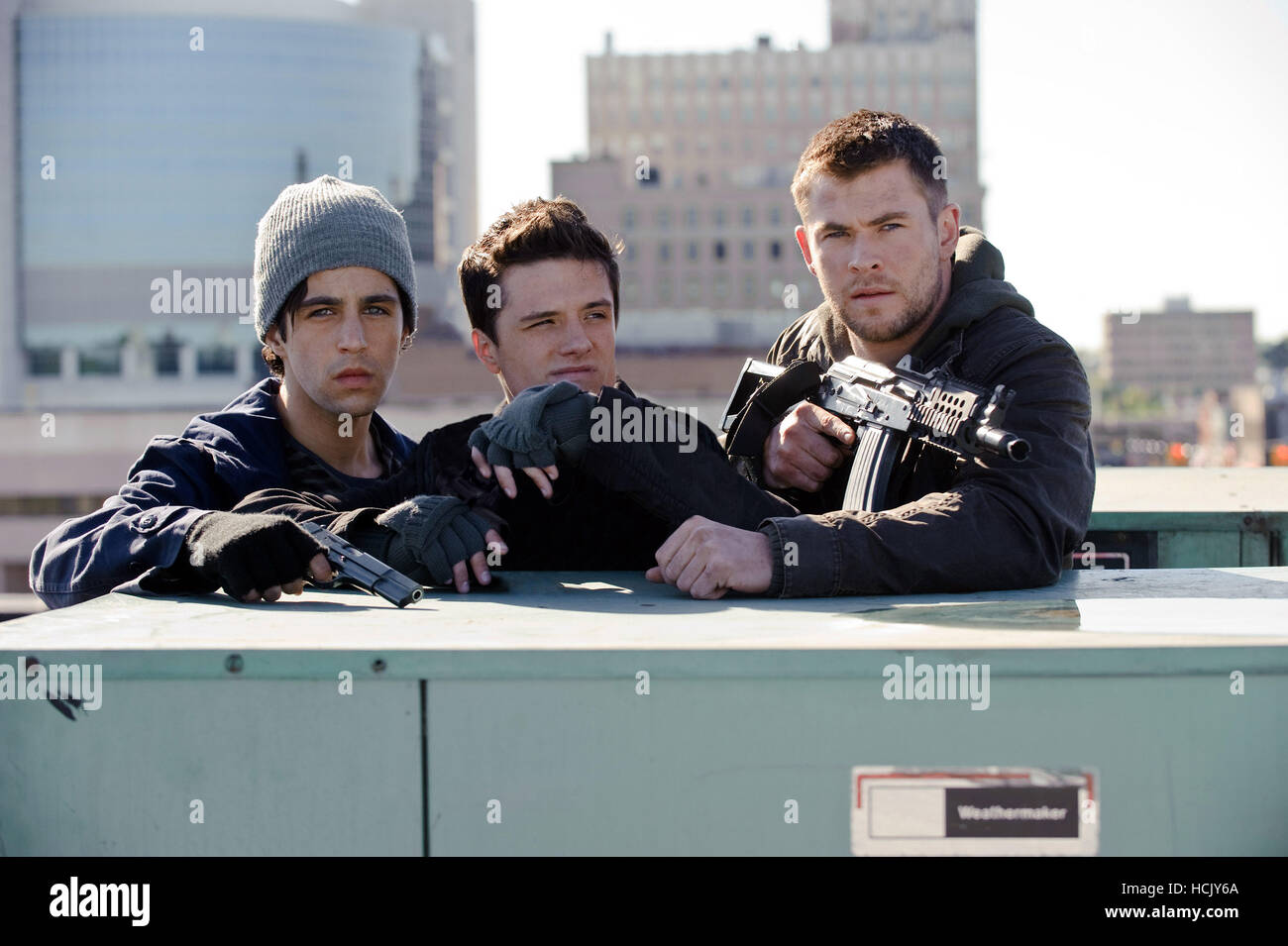RED DAWN, from left: Josh Peck, Josh Hutcherson, Chris Hemsworth, 2012 ...