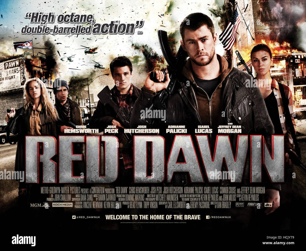 RED DAWN, British poster art, from left: Isabel Lucas, Josh Peck, Josh ...