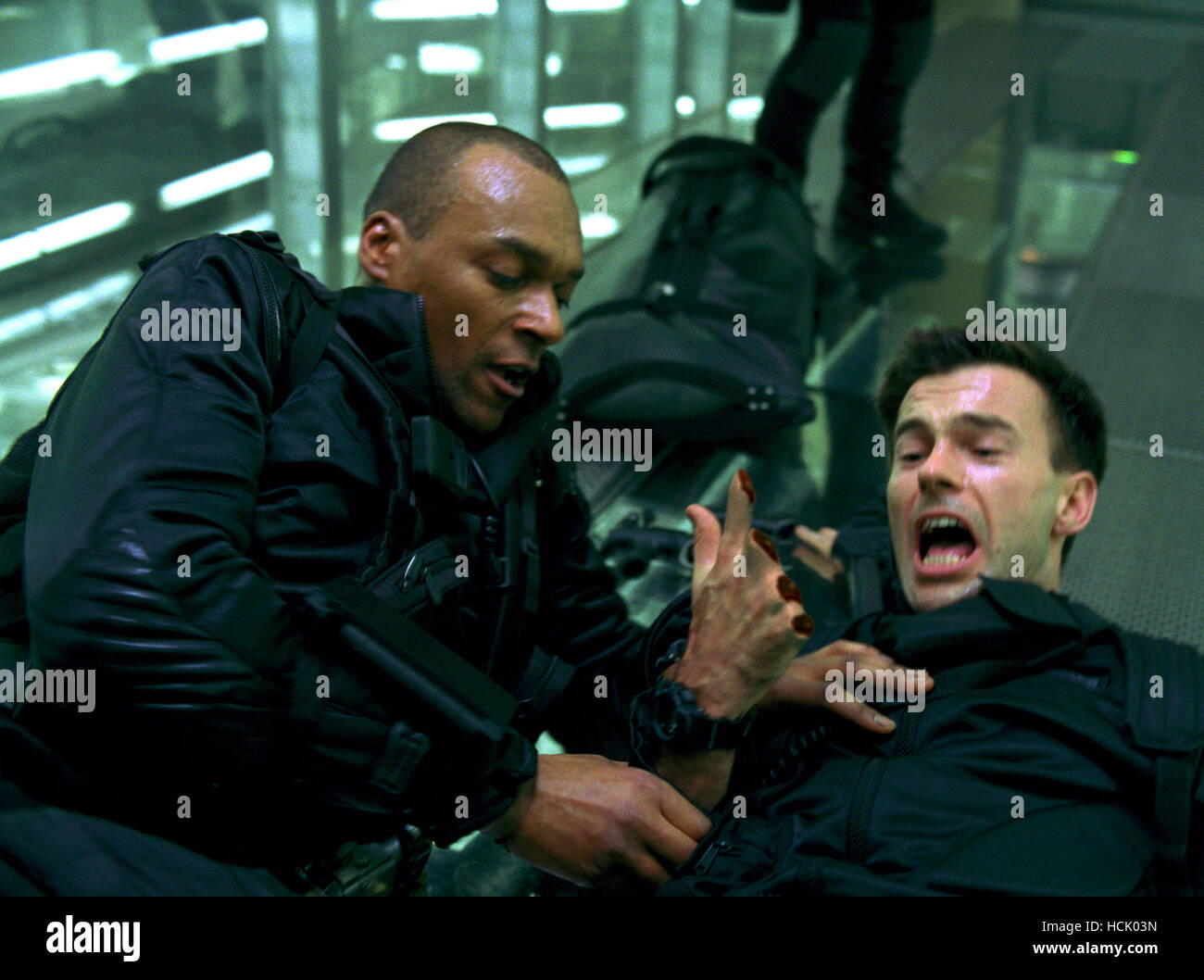 RESIDENT EVIL, Colin Salmon (left), 2002. ©Sony Pictures/courtesy ...