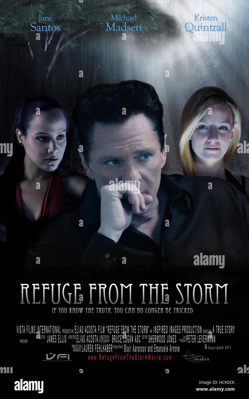 REFUGE FROM THE STORM, US poster art, from left: Jane Santos, Michael ...