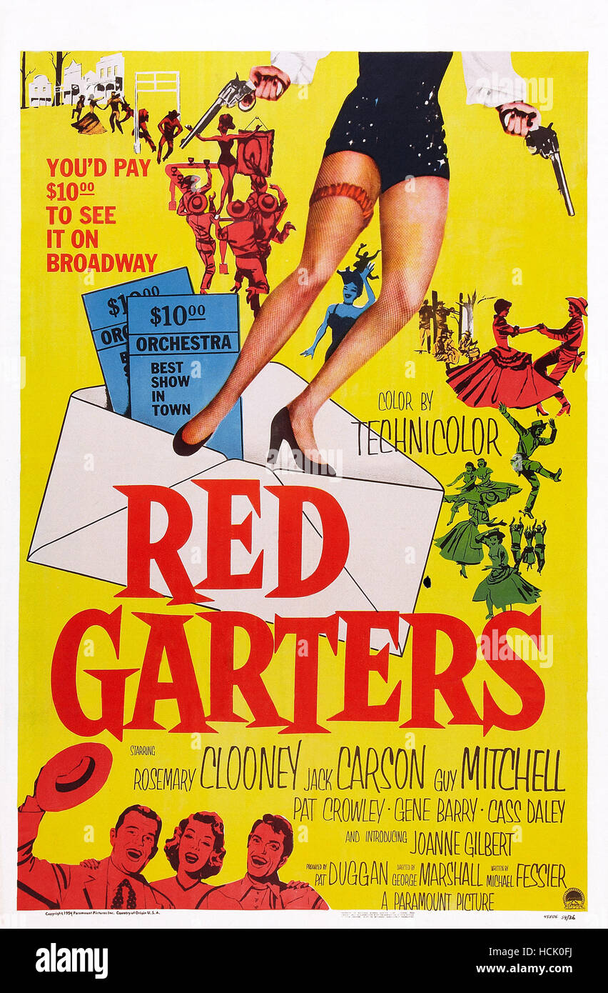 RED GARTERS, US poster, bottom from left: Jack Carson, Rosemary Clooney ...