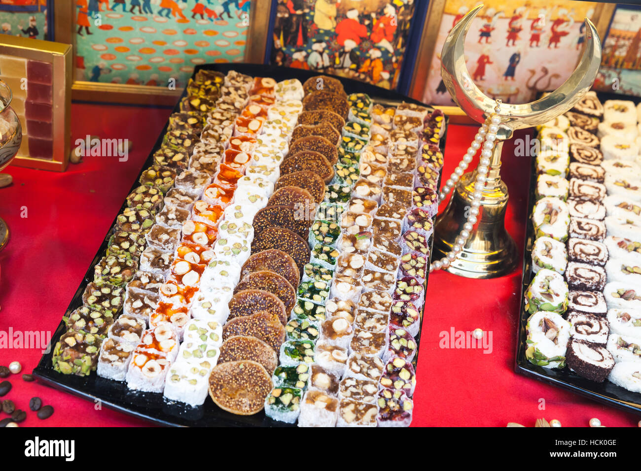 Turkish delight rahat lokum assortment hi-res stock photography and ...