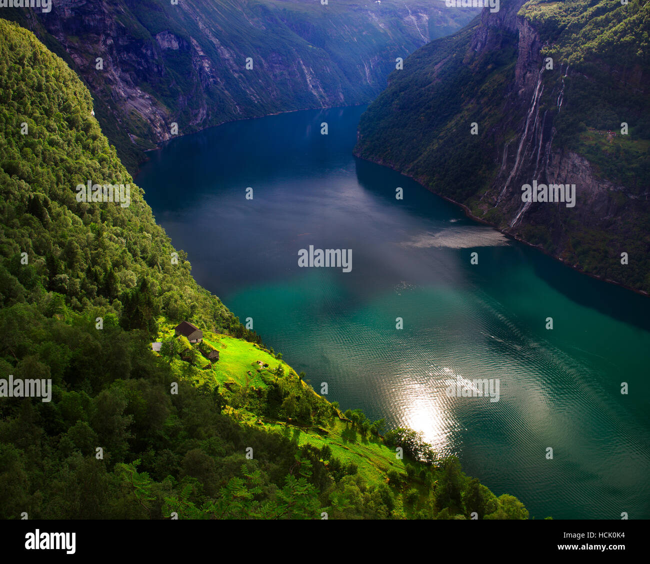 The farm is a hiking destination in the Geiranger fjord Stock Photo - Alamy