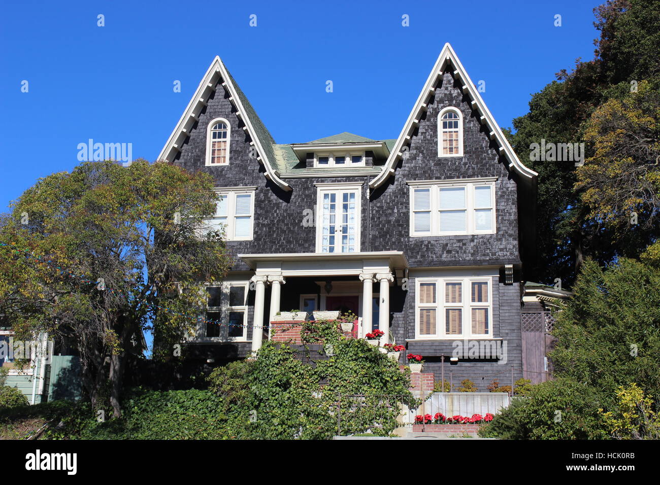 Dutch Flemish Medieval Shingle Style House, Vallejo, California Stock ...
