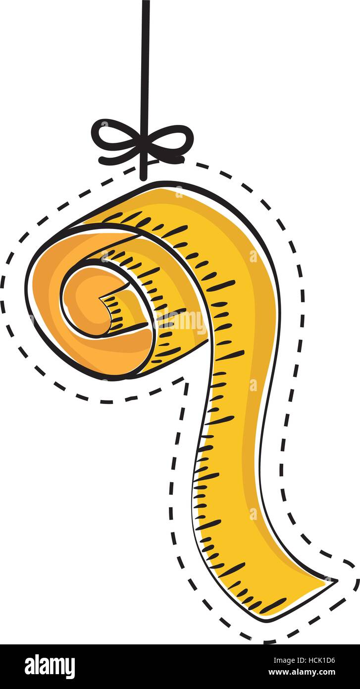 Tape measure measuring measurement measurements Stock Vector Images - Alamy