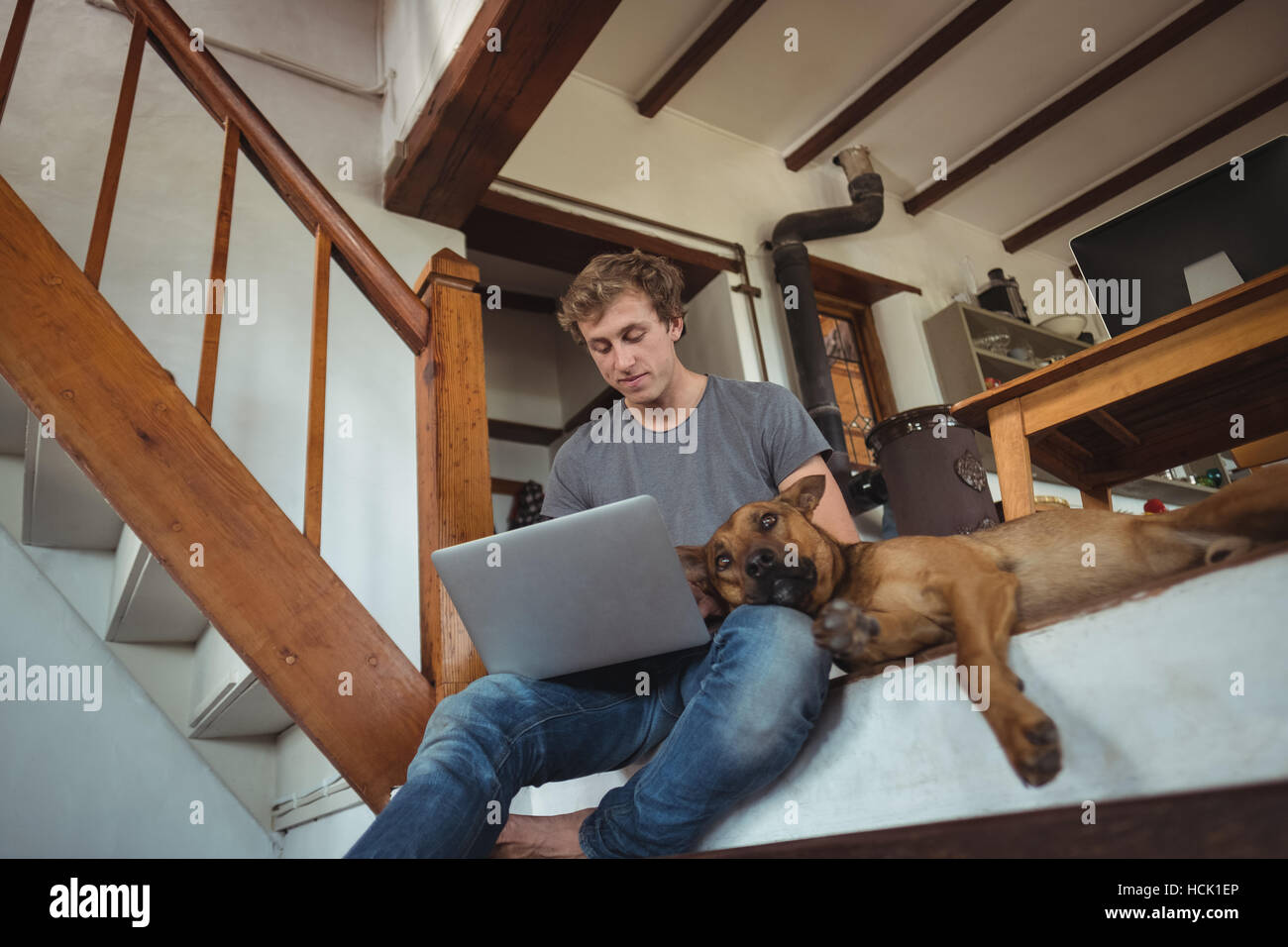 Man Sitting On Step High Resolution Stock Photography and Images - Alamy