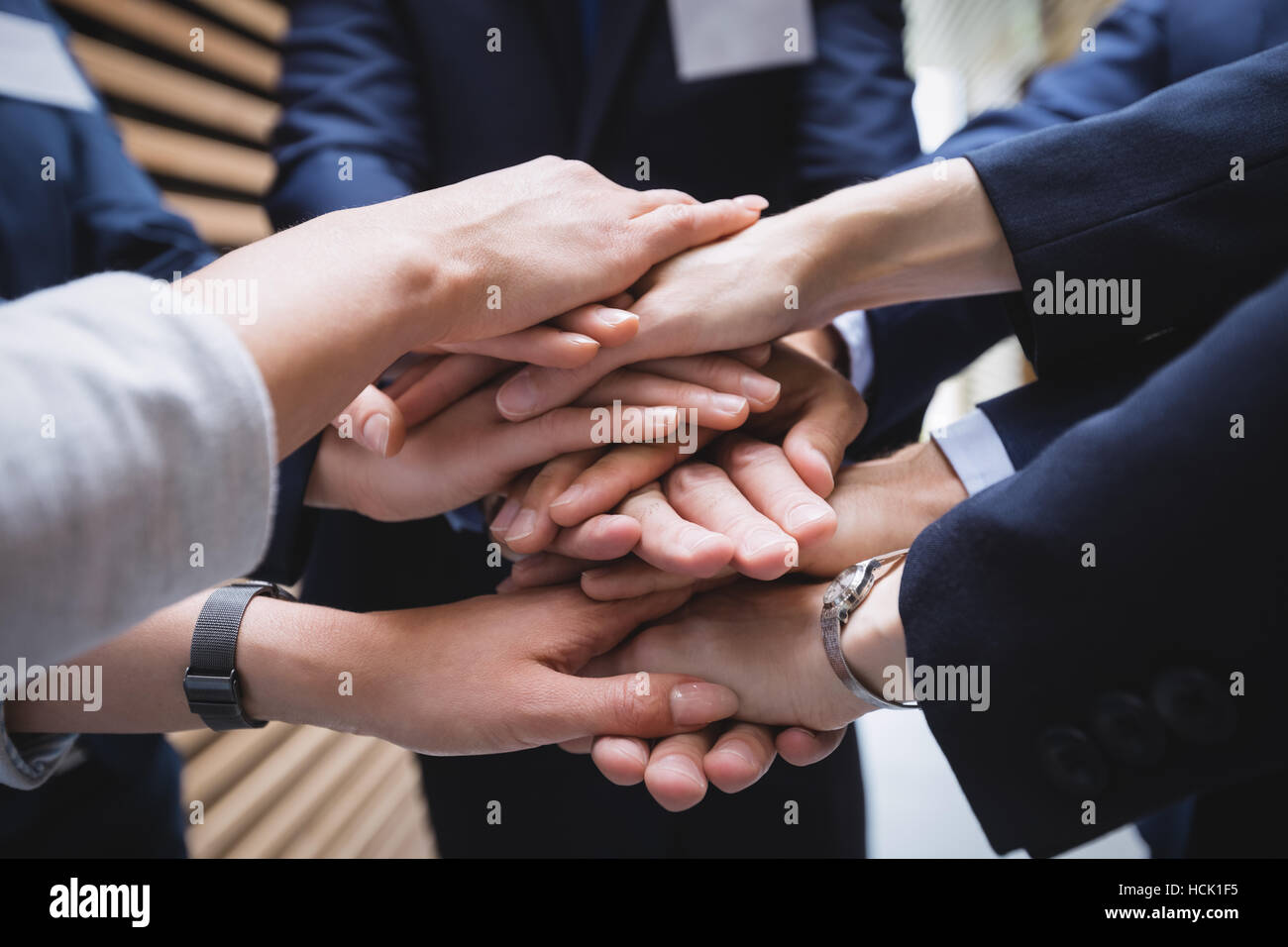 Hands stack of business people Stock Photo - Alamy