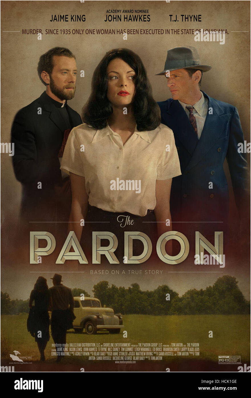 THE PARDON, poster art, from left: T.J. Thyne, Jaime King, John Hawkes ...