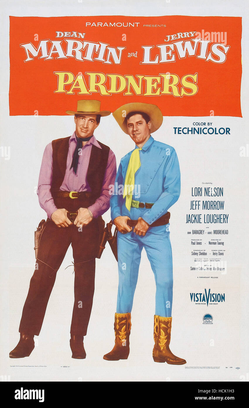 PARDNERS, l-r: Dean Martin, Jerry Lewis on poster art, 1956 Stock Photo - Alamy