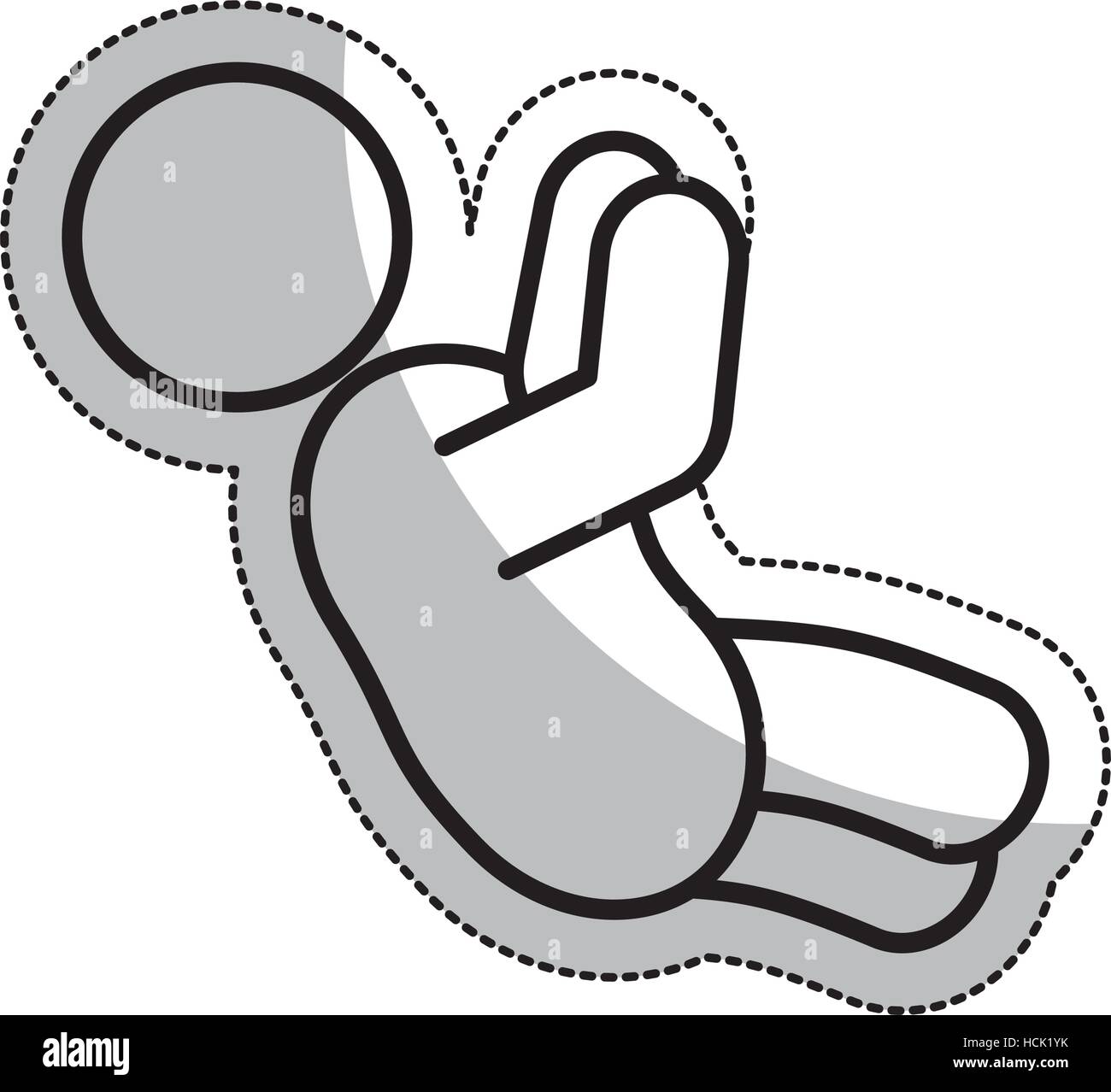 cute baby silhouette icon vector illustration design Stock Vector Image ...