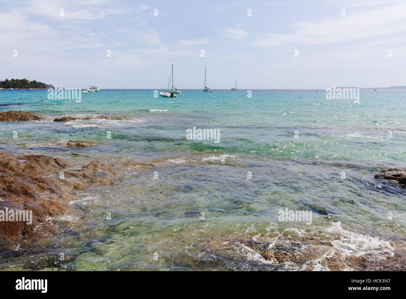 Blue clear sea swim water Le Lavandou - vacation destination in France ...