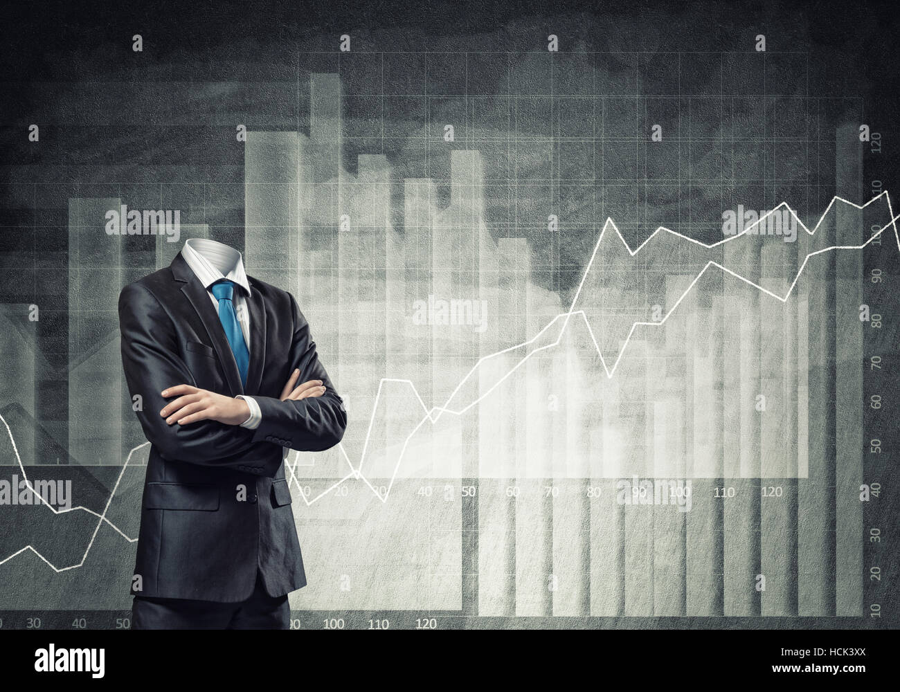 Businessman without head Stock Photo - Alamy