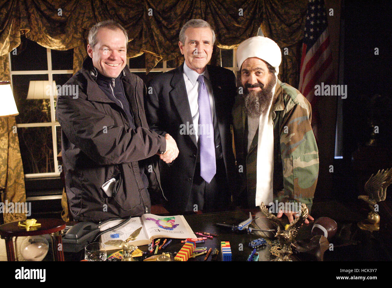 POSTAL, from left: director Uwe Boll, Brent Mendenhall as George W ...